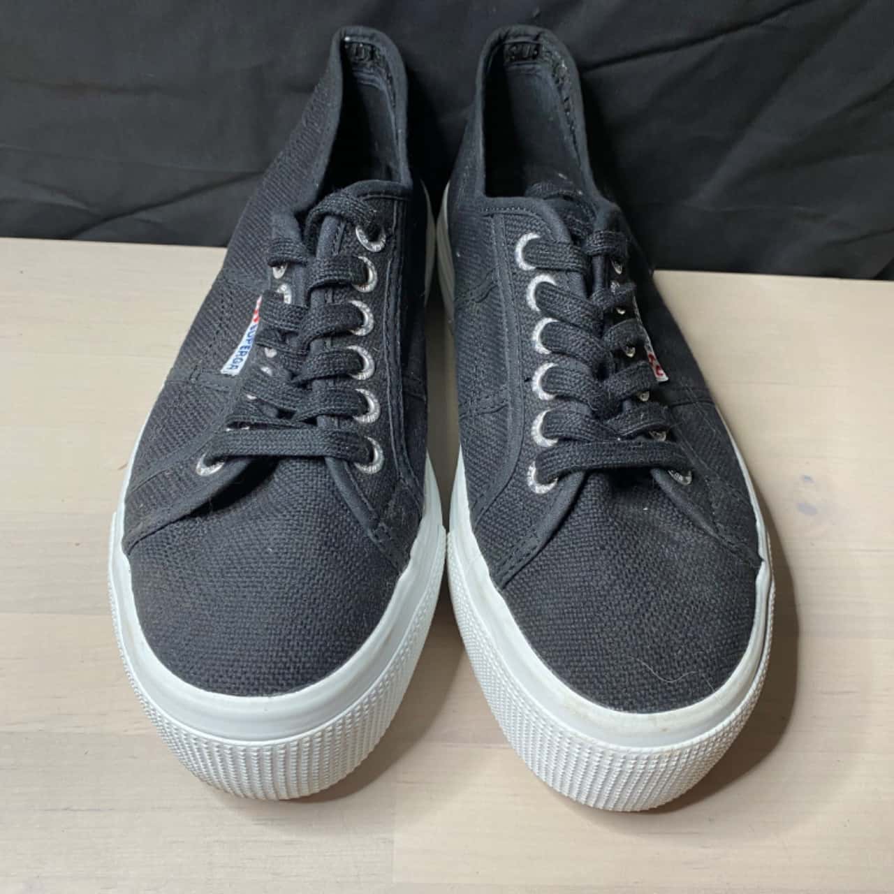 Superga Black Lace Sneakers Size 39(s)
