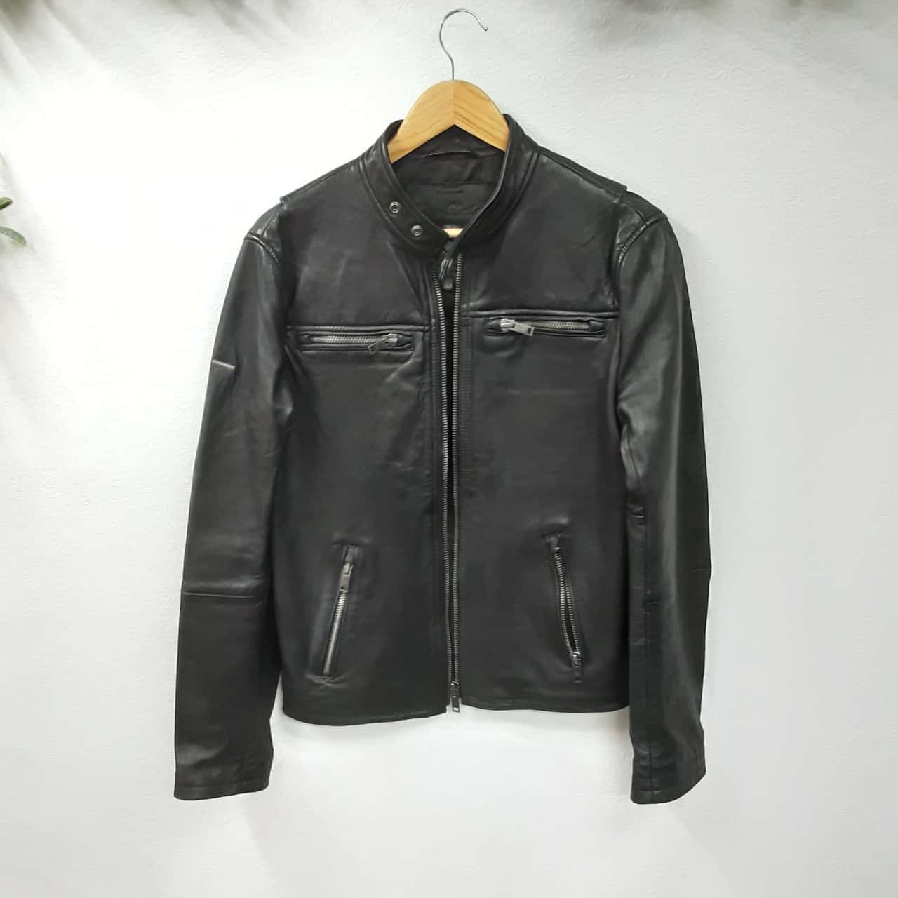 Superdry Unisex Size S Biker Jacket / Leather / Open Jacket Black (s)