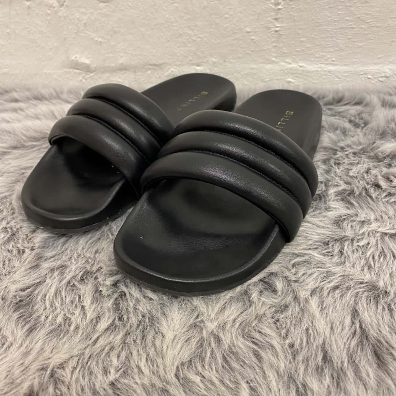 BNIB Billini Barton Black Slides size 5