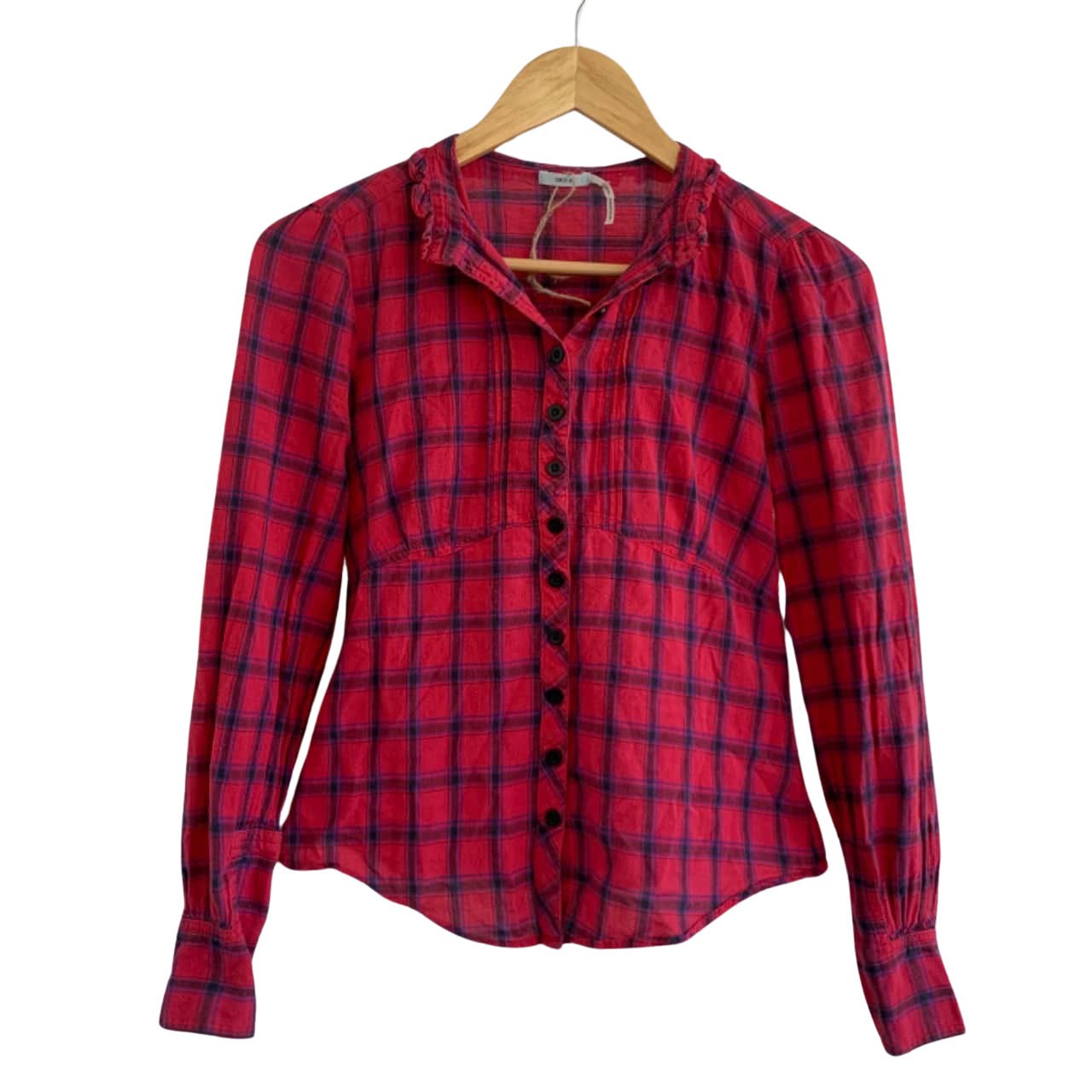 Kimchi Blue Small Red Plaid Button Up