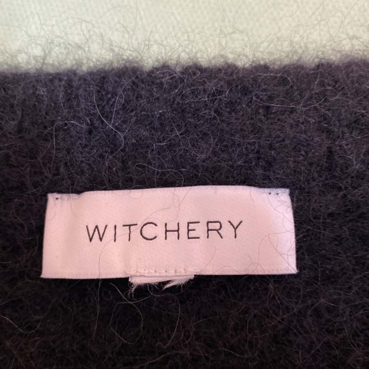 Womens Witchery Button-down Alpaca / Mohair Cardigan Black