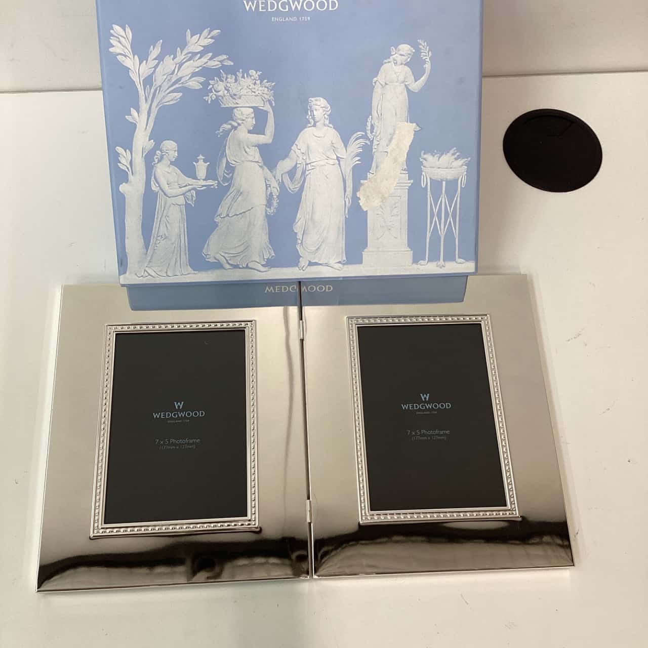 NEW - Wedgewood Wish silver double photo frame (s)