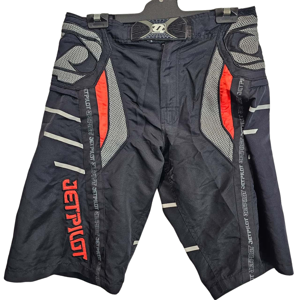 Mens Jetpilot Shorts Black / Grey / Red Size 30
