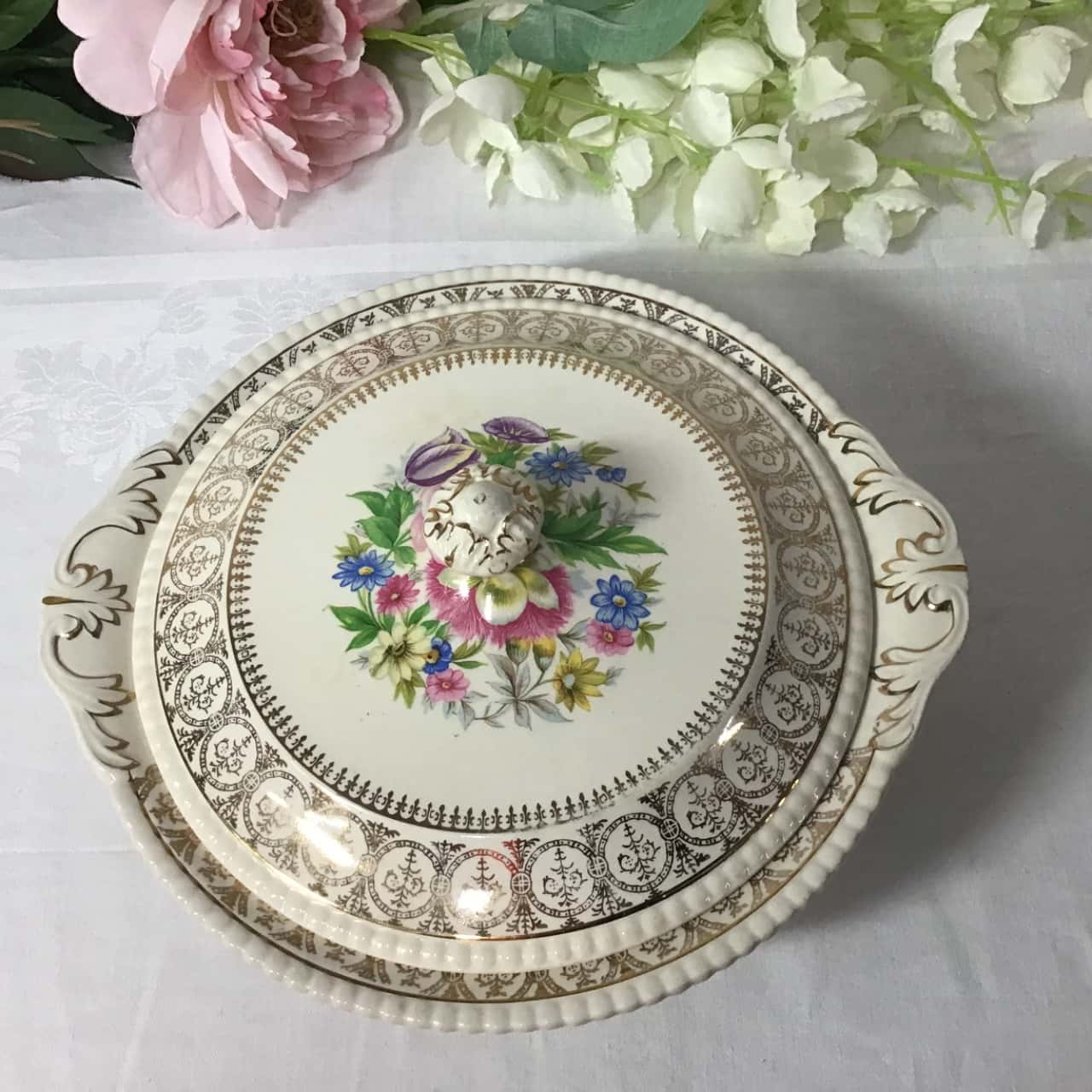 Vintage Solian Ware Simpsons (Potters) Ltd Cream / Gold / Floral ...