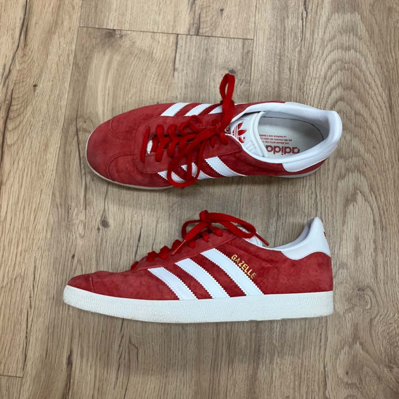 Adidas Originals Gazelle Size 8 Red / White (s)