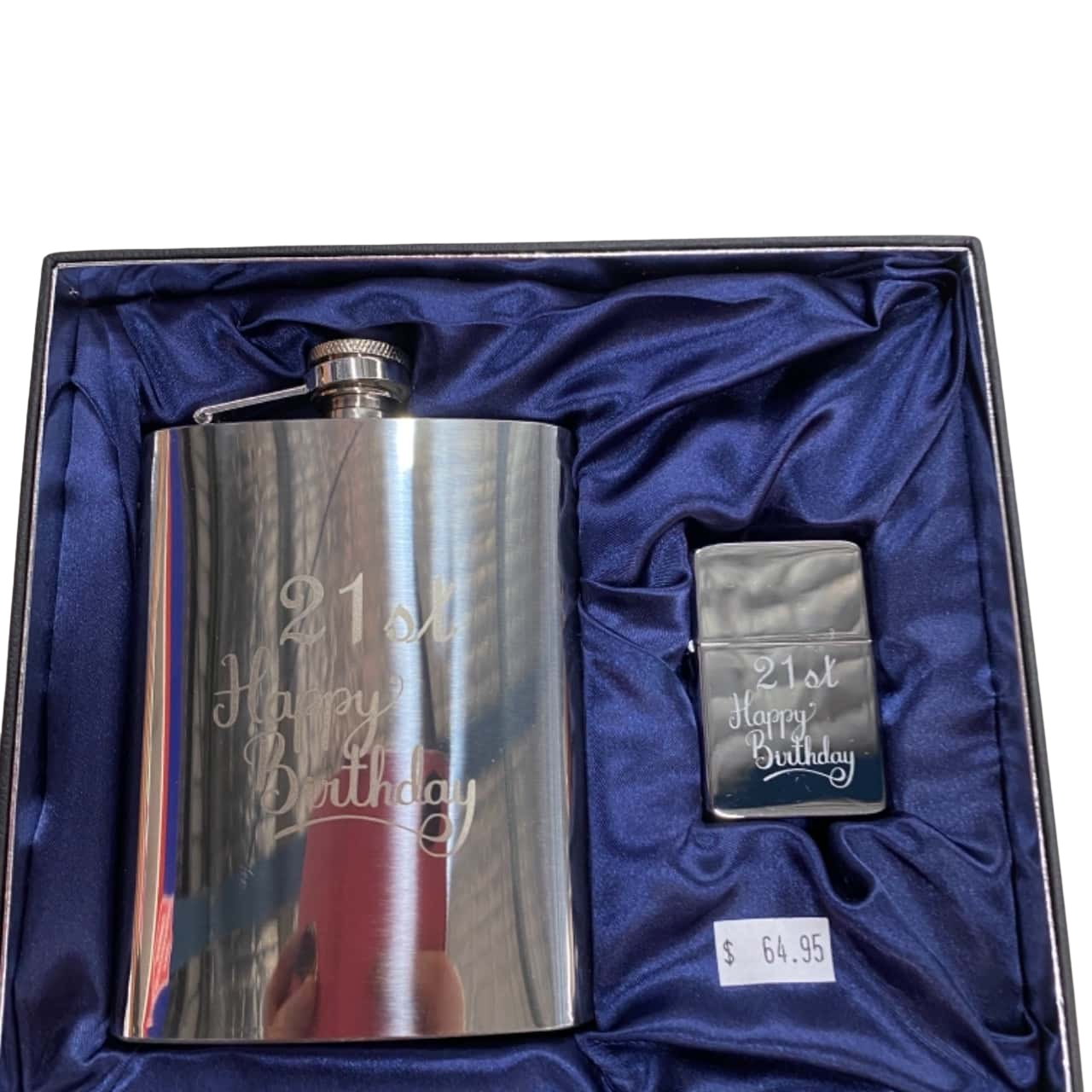 21st Hip Flask & Lighter Set NWT