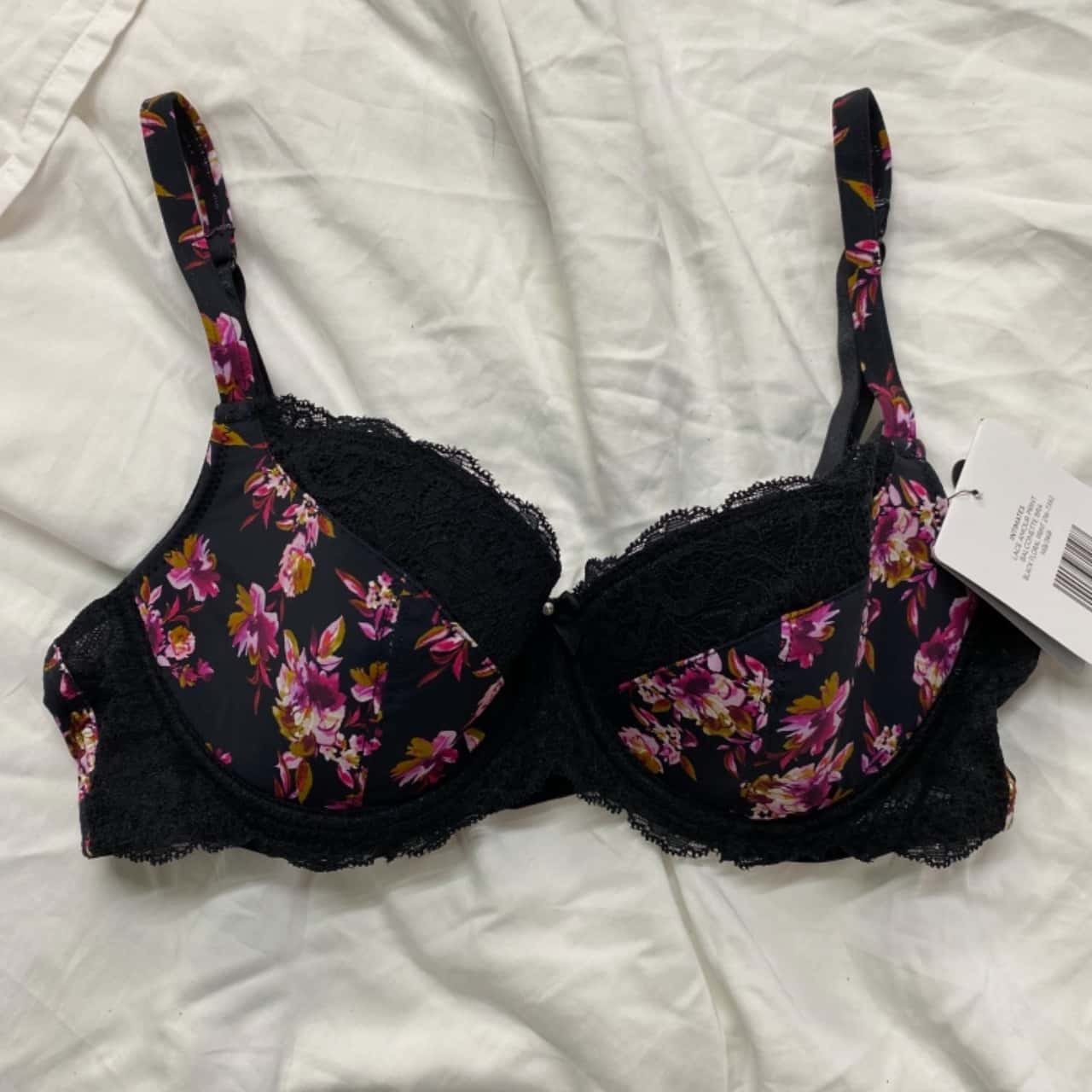 Womens Bendon 36B Black / Pattern / Purple bra