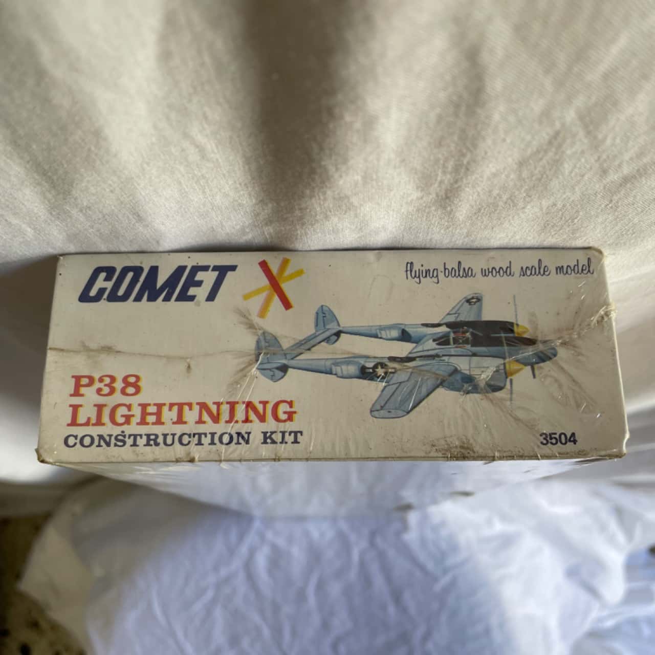 VINTAGE 70’s COMET Lockheed P38 Lightning Flying Balsa Wood Scale Model(s)