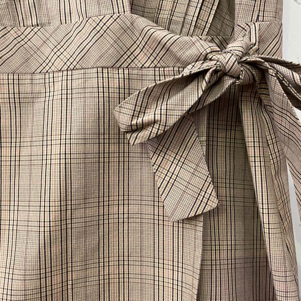 Morrison Womens Size 10 / S Midi Dress Brown tartan(s)