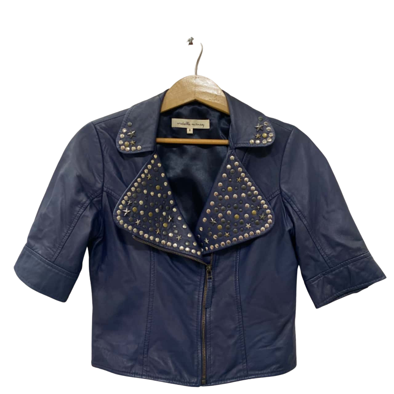 *MAY SALE* Arabella Ramsay Womens Size 8 Blue Cropped Leather Star ...