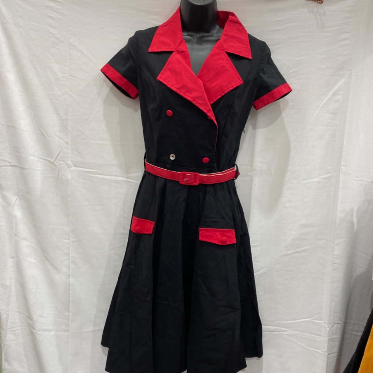 Hell Bunny Vixen Womens Size S Dress Black / Red (s)