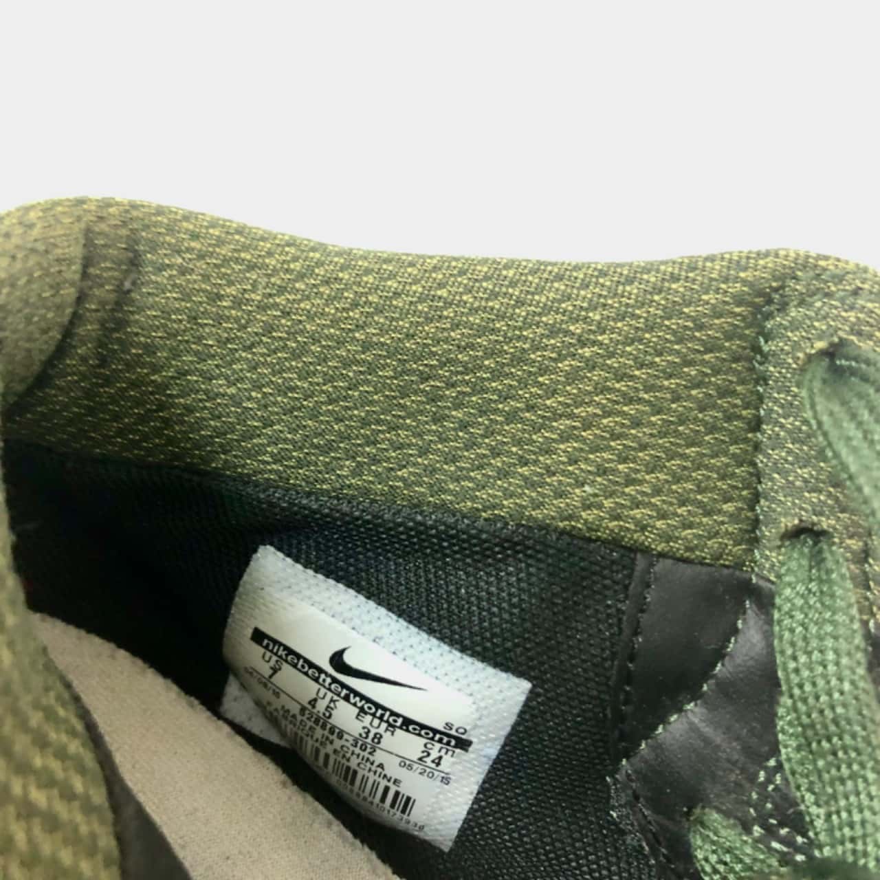 RARE 2015 Nike Dunk Sky Hi Women Carbon Green Wedge 3" Hidden Platform ...