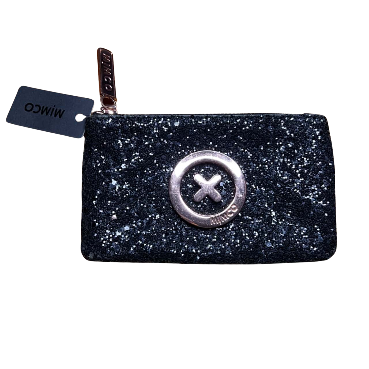 Mimco Brand New With Tags Small Black Glitter Purse (s)