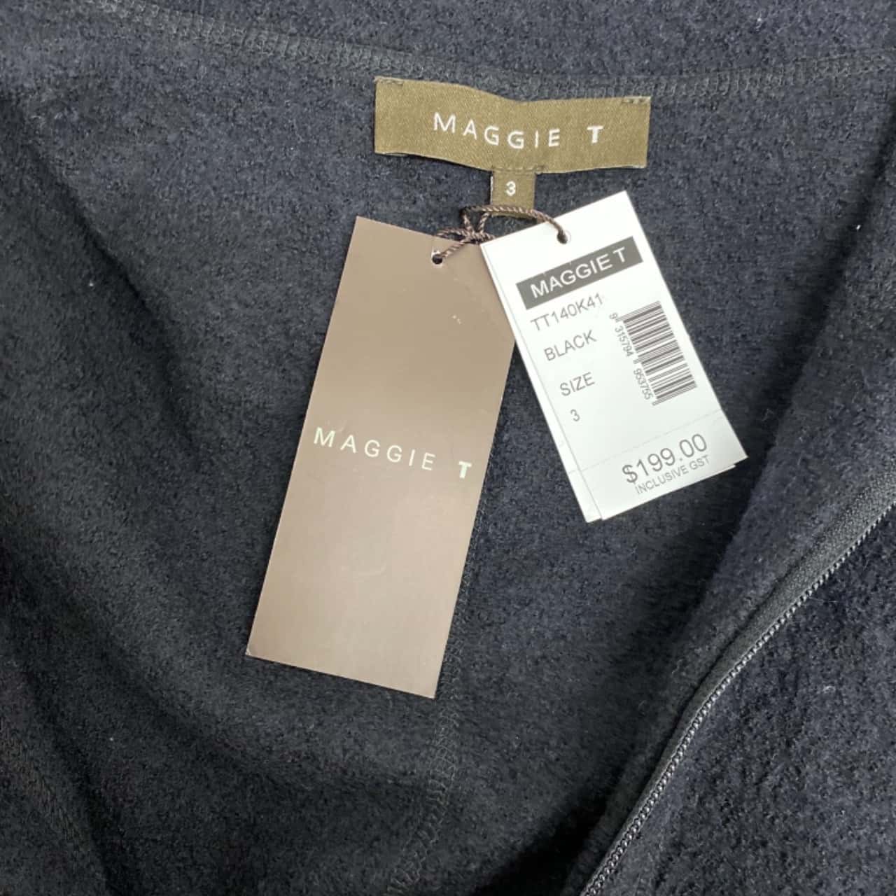 Maggie T Womens Size 3 Vest Jacket Black