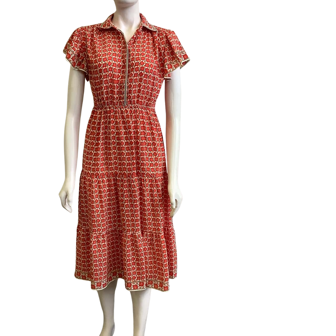 Max Studio London Women s Size S Short Sleeved Midi Dress Floral s 