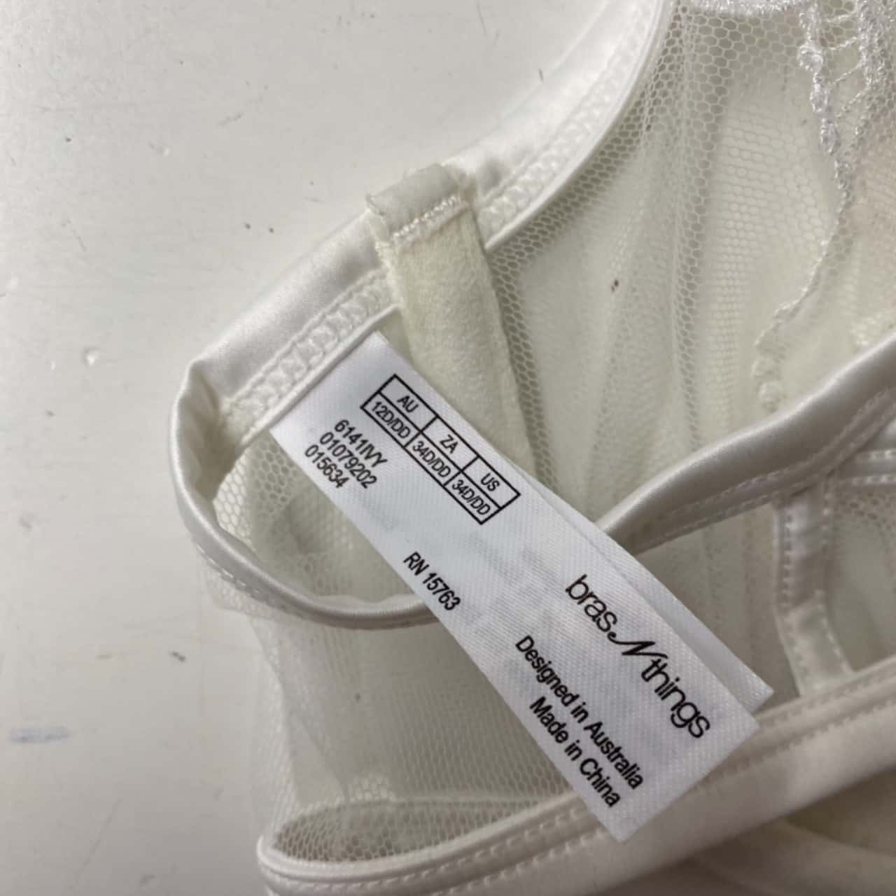 Bras N Things Womens Size 12D/DD White (s)
