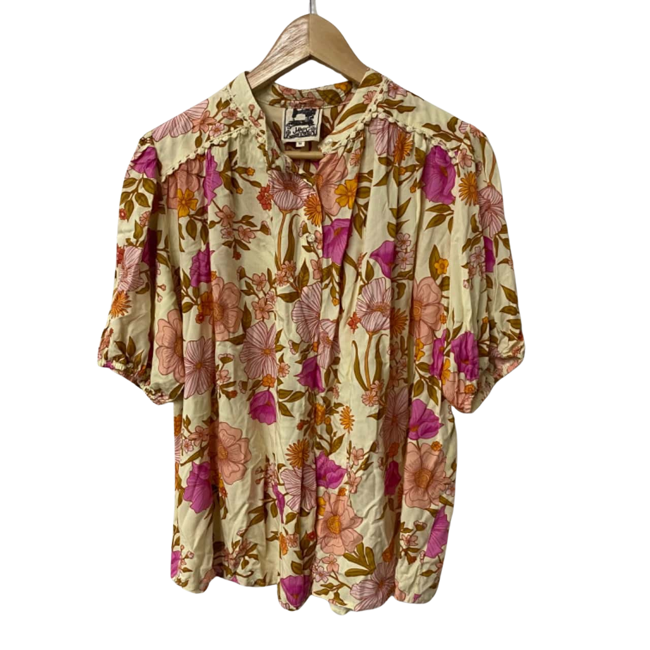 Jaase Womens Size M Floral Tops Floral / Pink