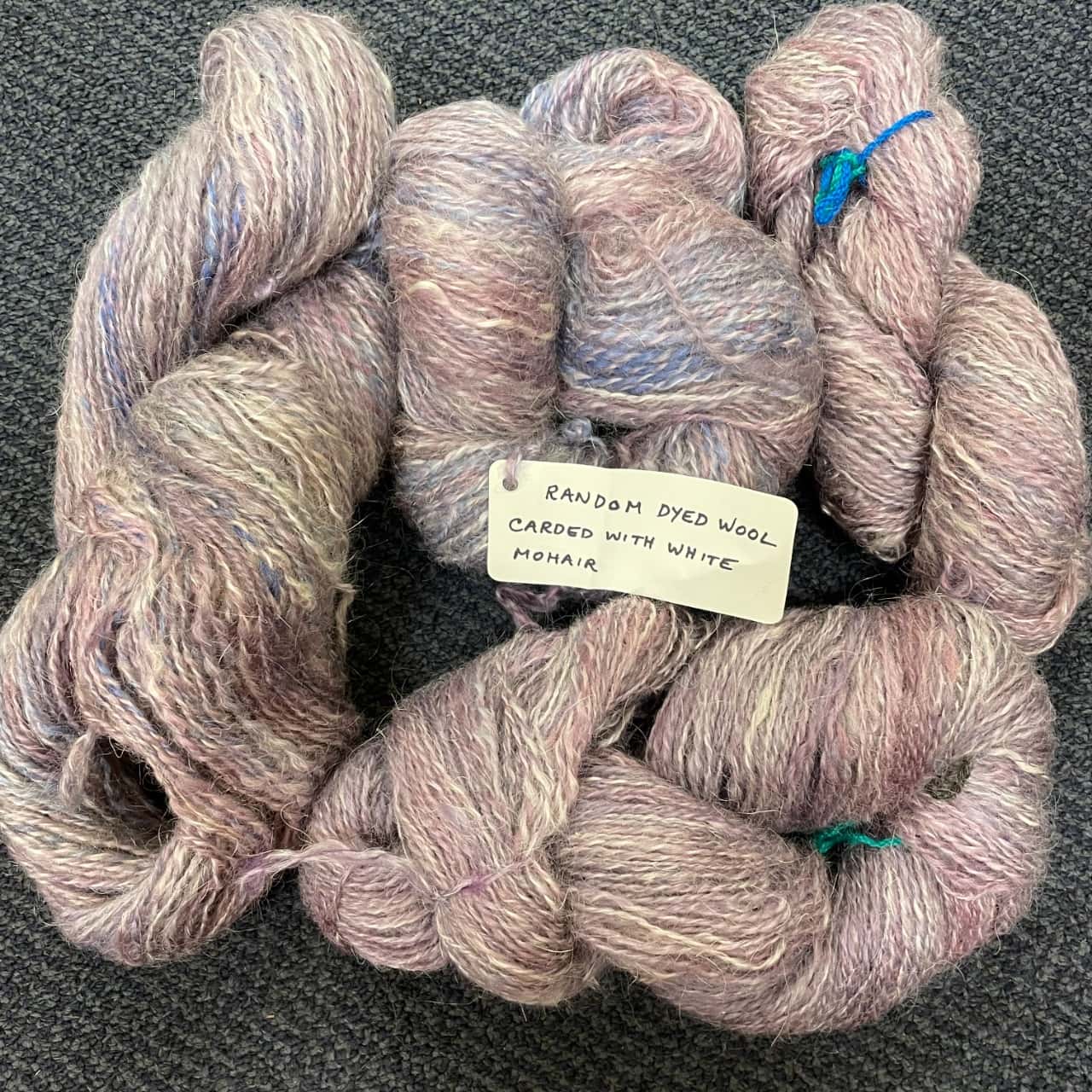 Knitting Wool. Hand spun, wool and mohair content. 500 grams. Purple ...