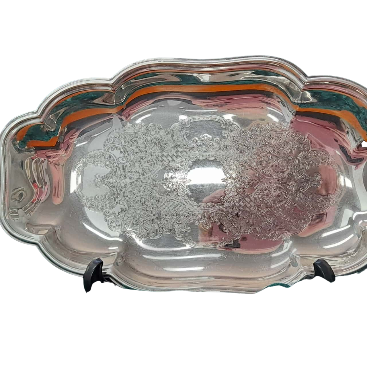 Chrome Tray, Oval Shaped.(s)