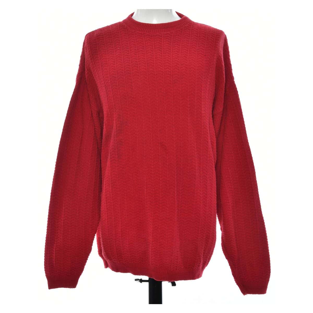 Bill Blass Mens Size XL-2XL Crew Neck Knit Jumper Red (s)