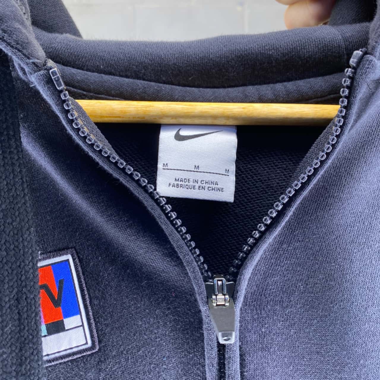 Nike Mens Size M Zip Hoodie Black (s)
