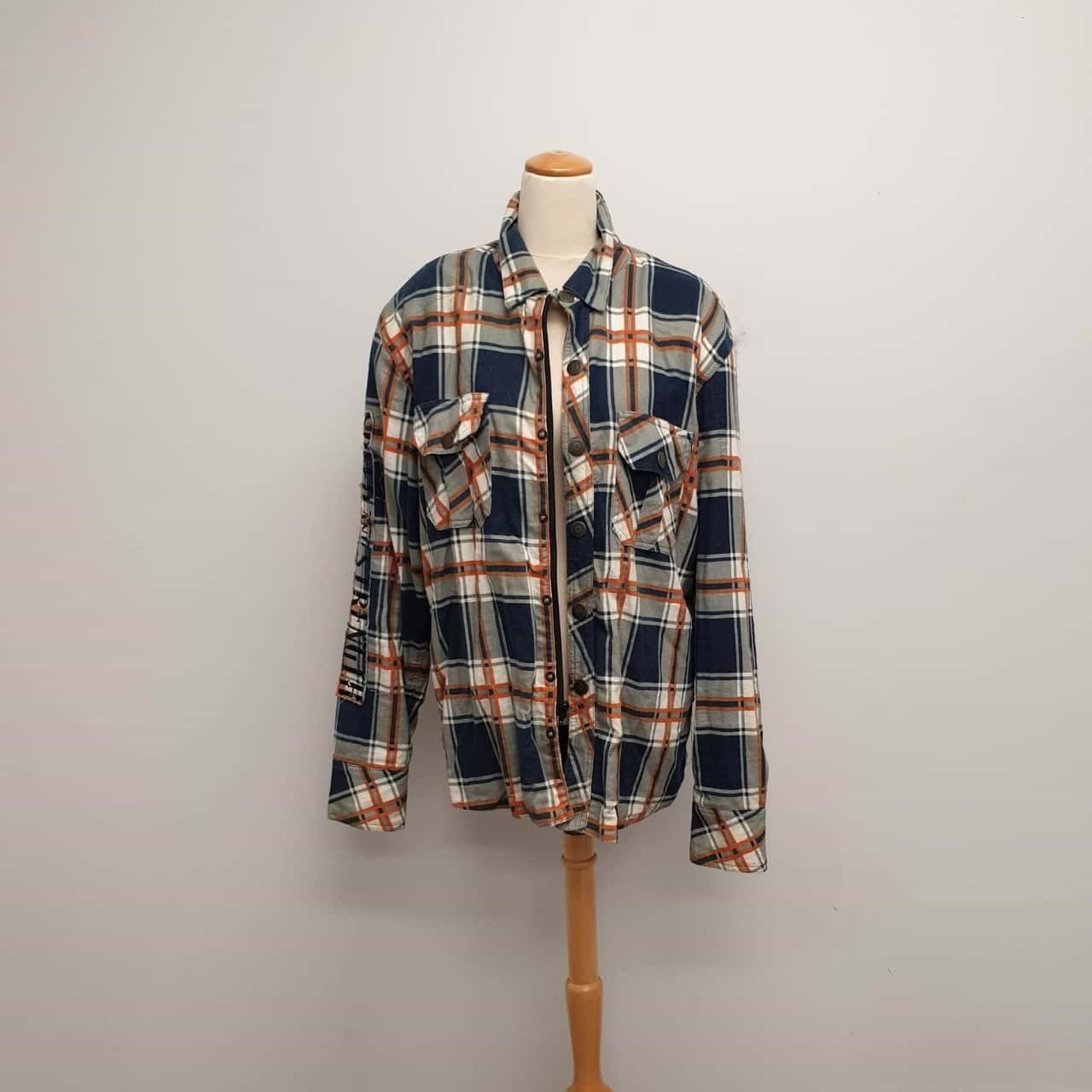 Rust Redemption Speed & Strength Unisex / Blue & Orange Plaid Armoured ...