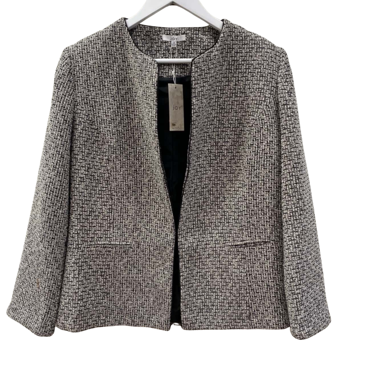 Joy Women's textured jacket Size 12 Black (s)