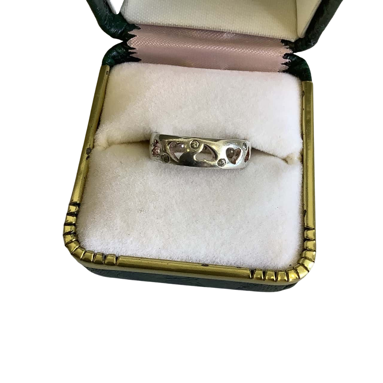 Women's 925 Hallmarked Silver Love Heart cutout Ring(s)