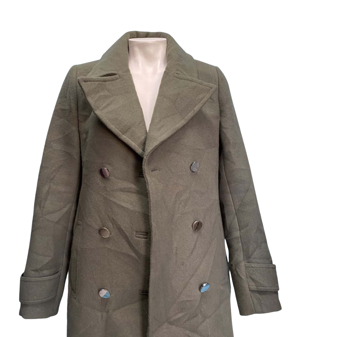 Forever New Womens Size 8 Fleece Jacket Khaki (s)