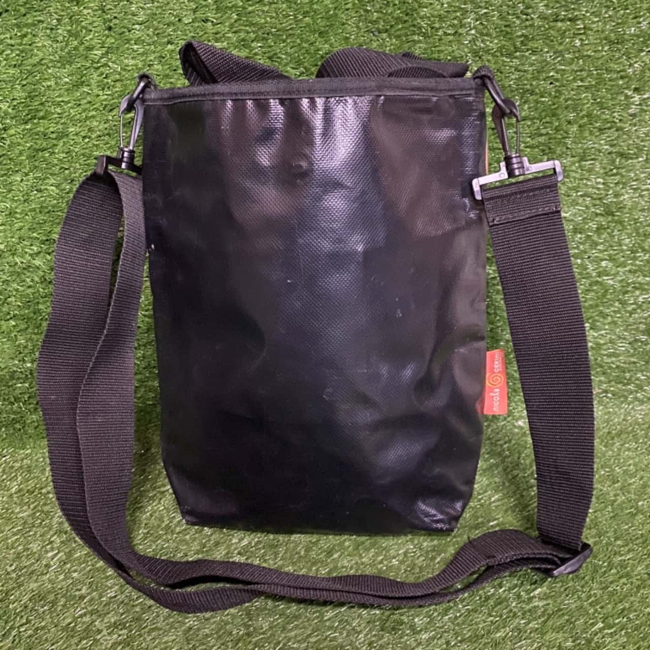 Nicola Cerini Black With Red Floral Design Shoulder /Hand Bag(s)