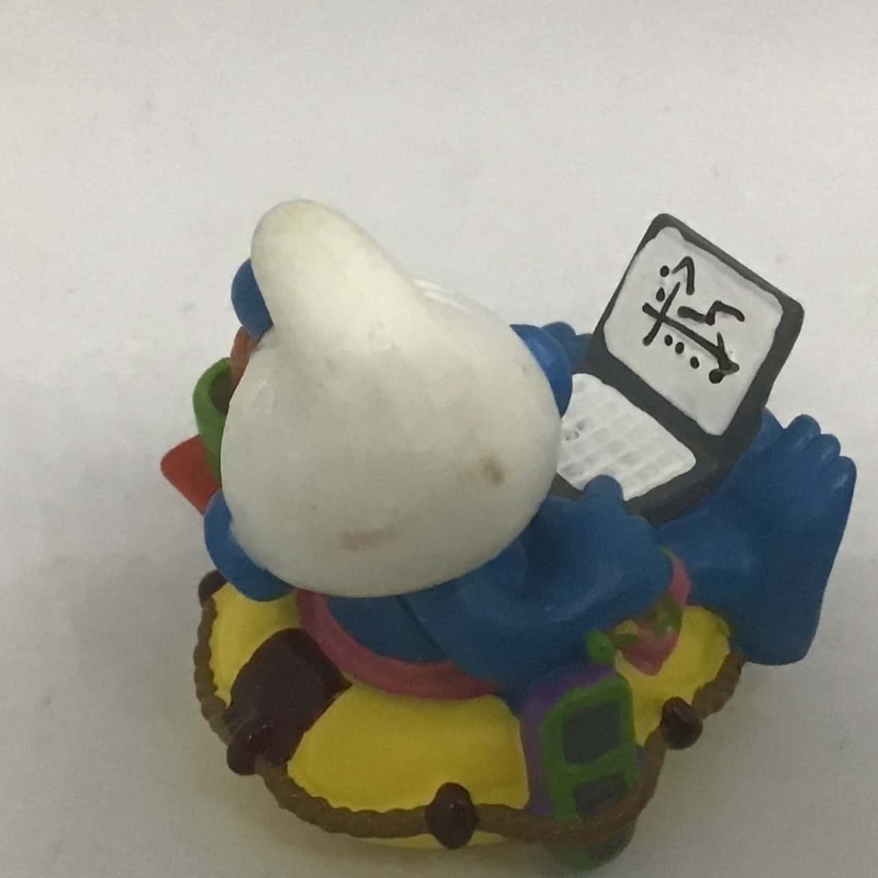 2002 Smurfs Peyo Schleich 20522 Workaholic Smurf Figure Laptop Computer ...