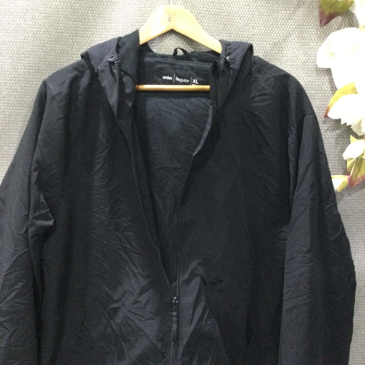 Anko, Mens Hooded Jacket, Size XL Regular, Black (s)