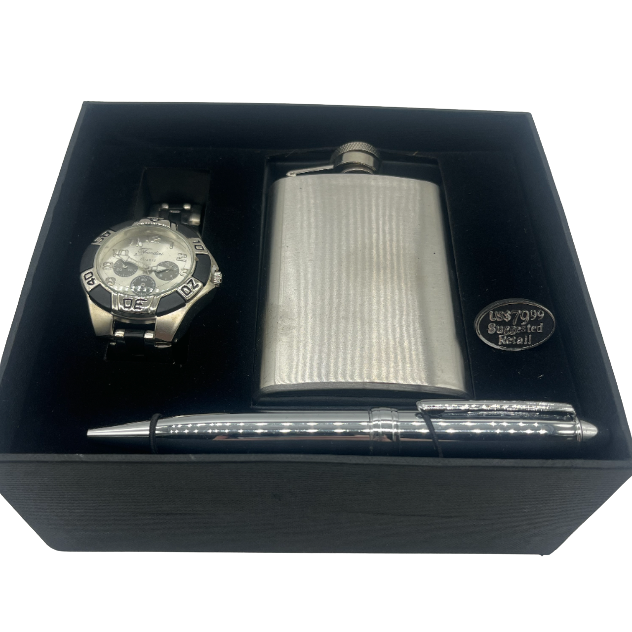 Mens Flask, Pen, Watch Set(s)