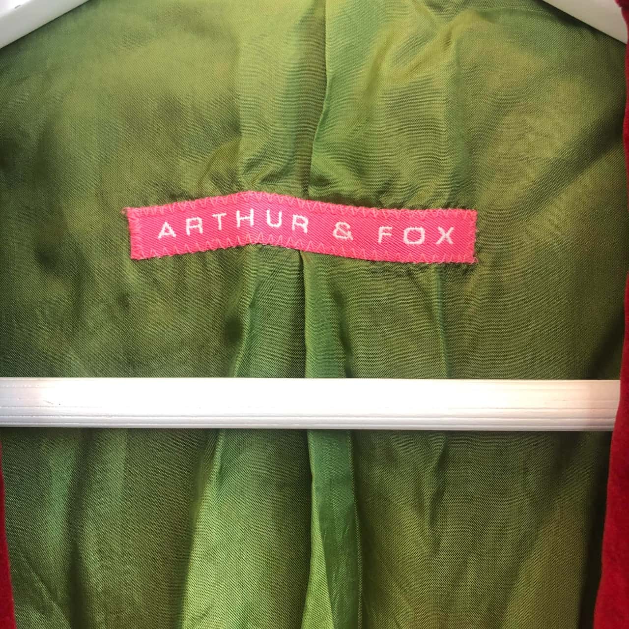 Arthur & Fox Red Velour Blazer (s)