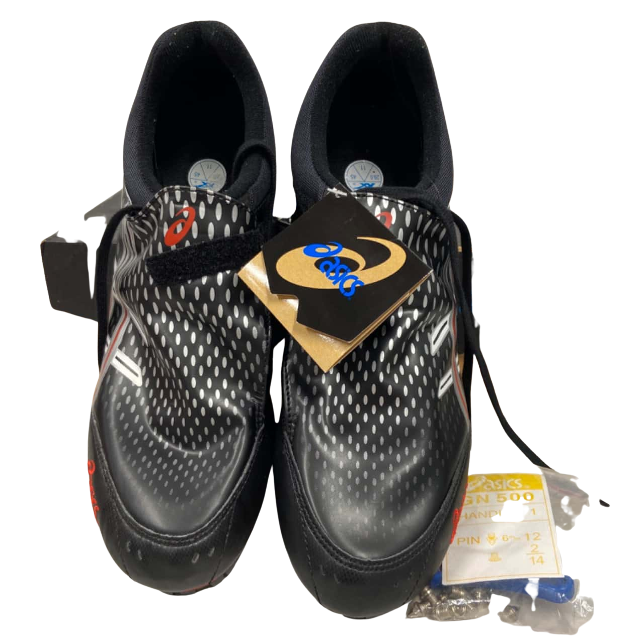 Asics Unisex Size 11 Black / Red / Silver / White (s)