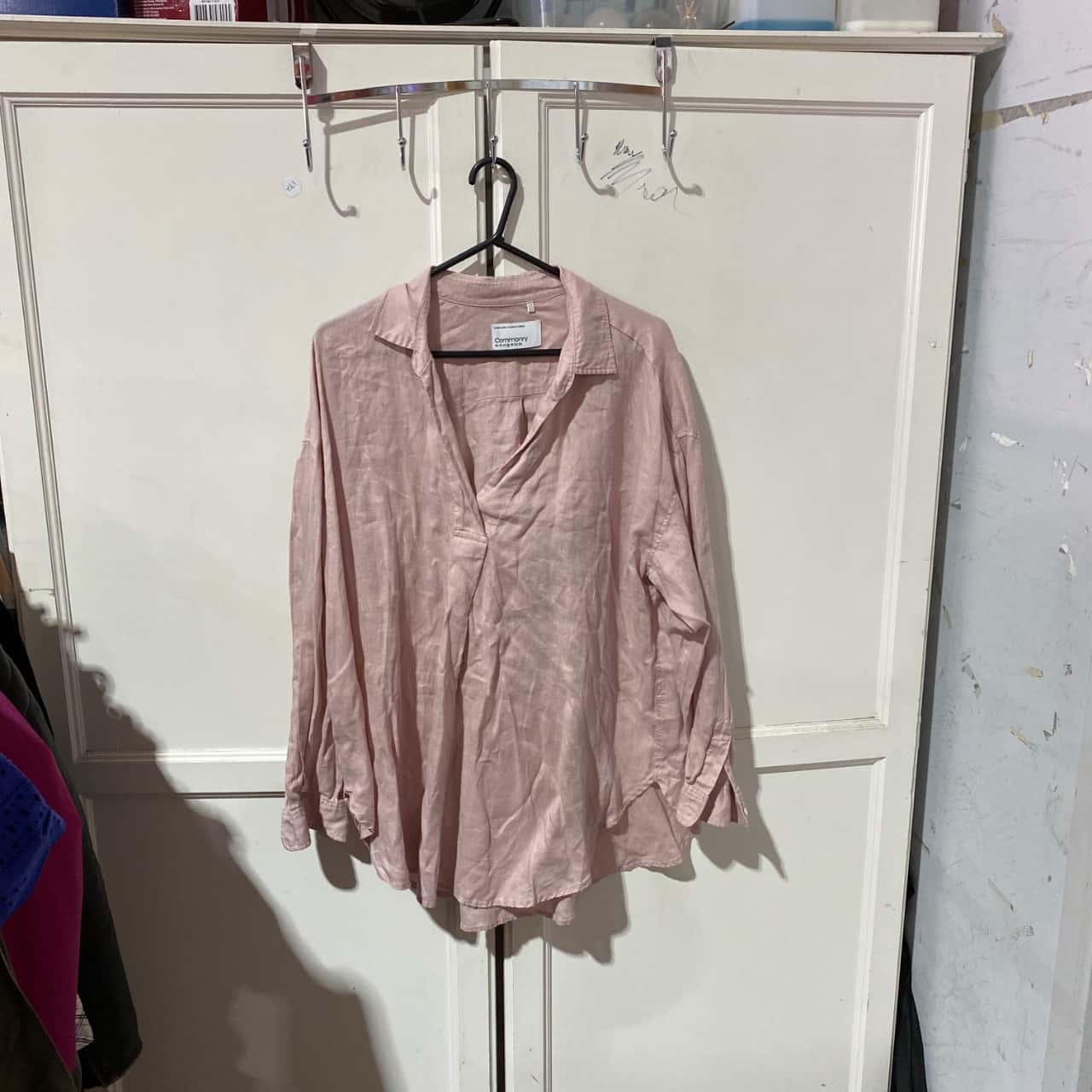 Commonry Womens Size 16 Long Sleeve Shirt Pink (s)