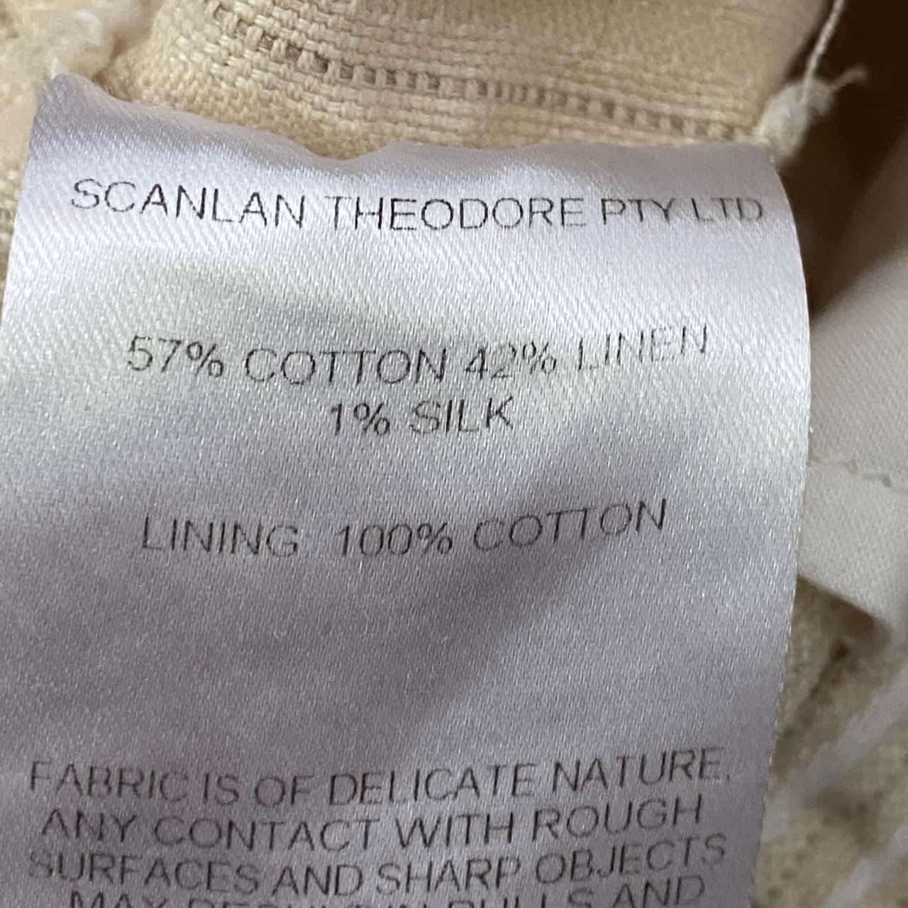 Scanlan Theodore Womens Size 12 Mini Skirt Beige / Striped / White