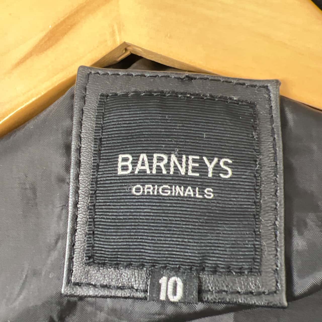 Barney’s Size 10 Leather Black Jacket (s)