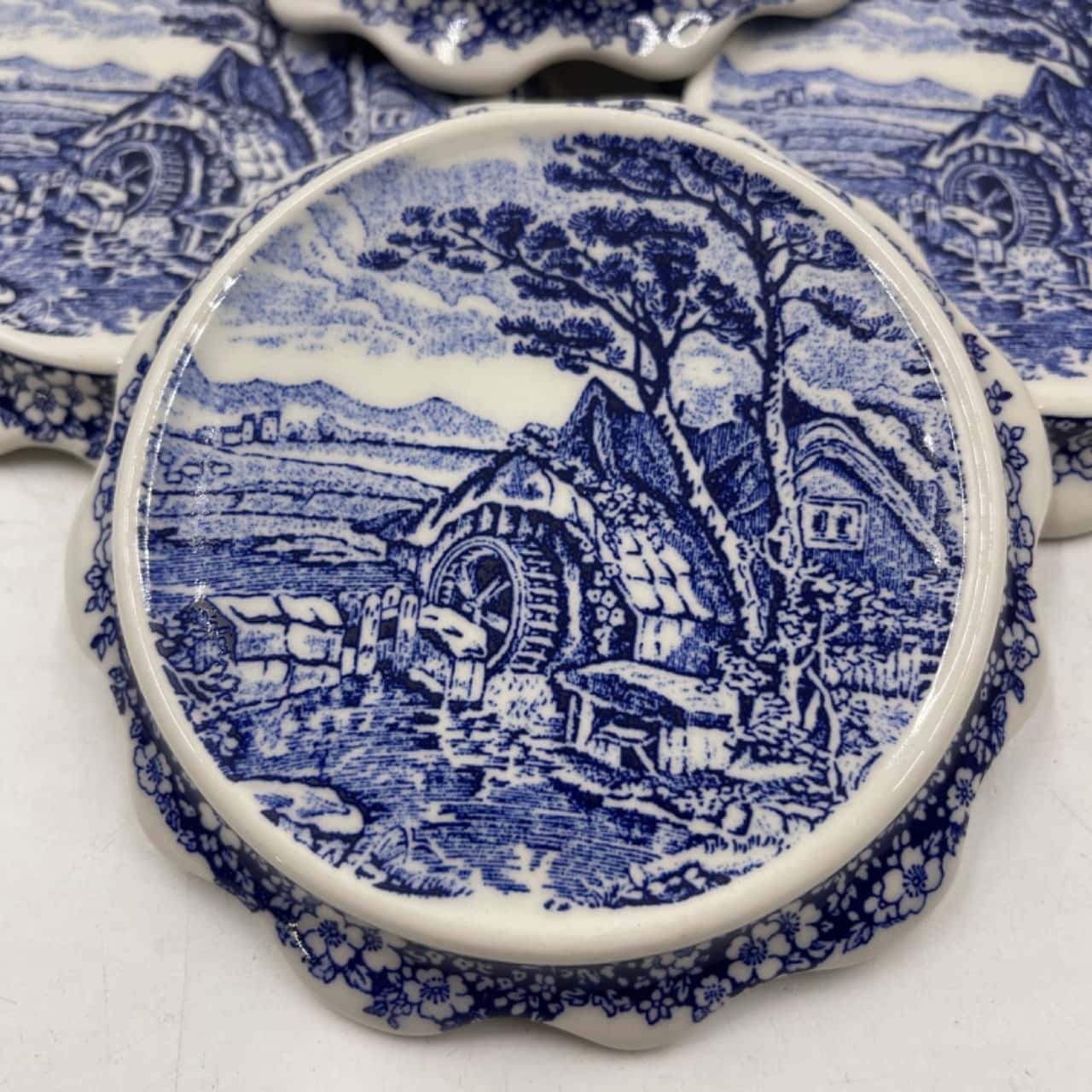 6 x James Sadler Blue and White Ceramic The Afternoon Collection The ...