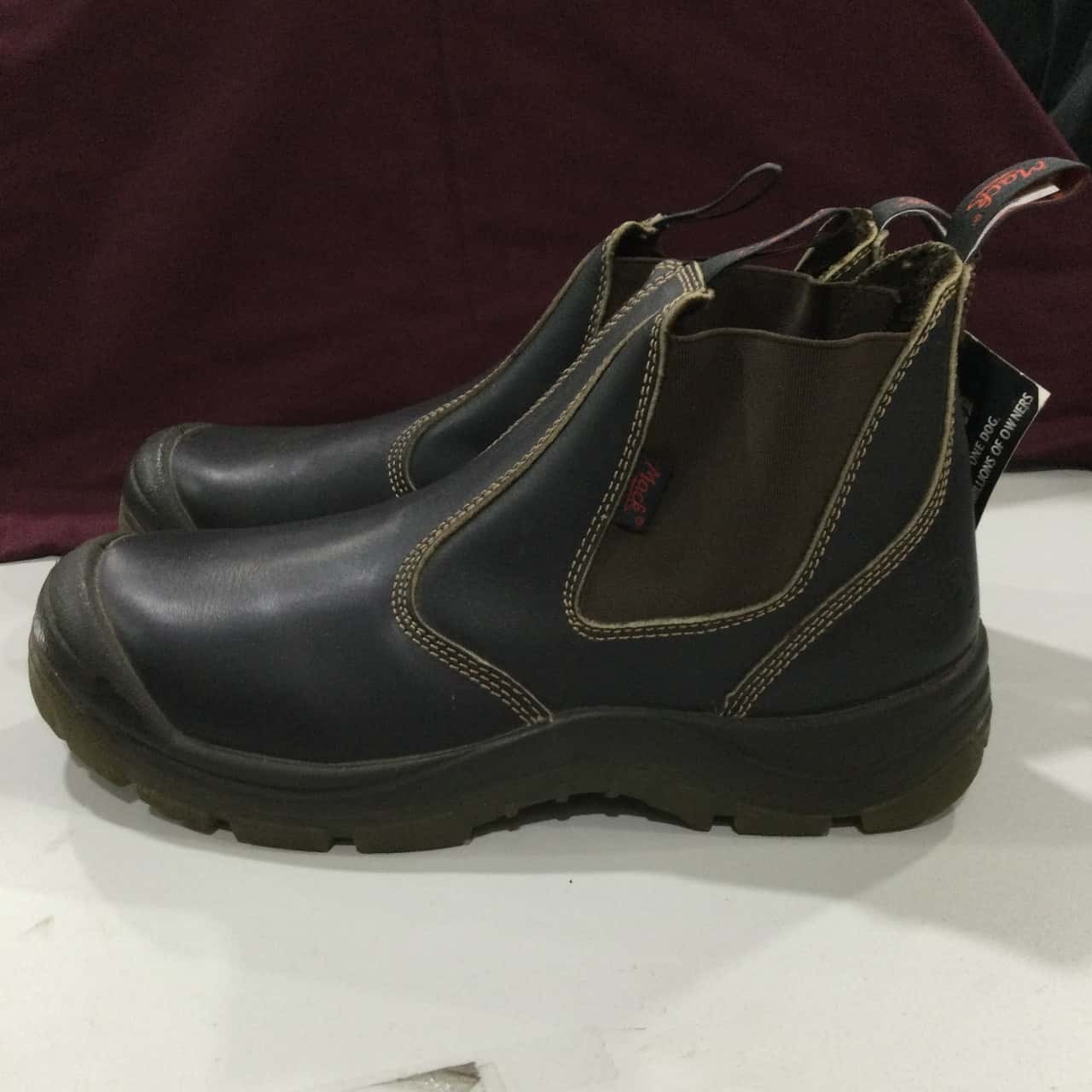 Mack, Mens Leather Work Boots, Size: 45, Black (s)