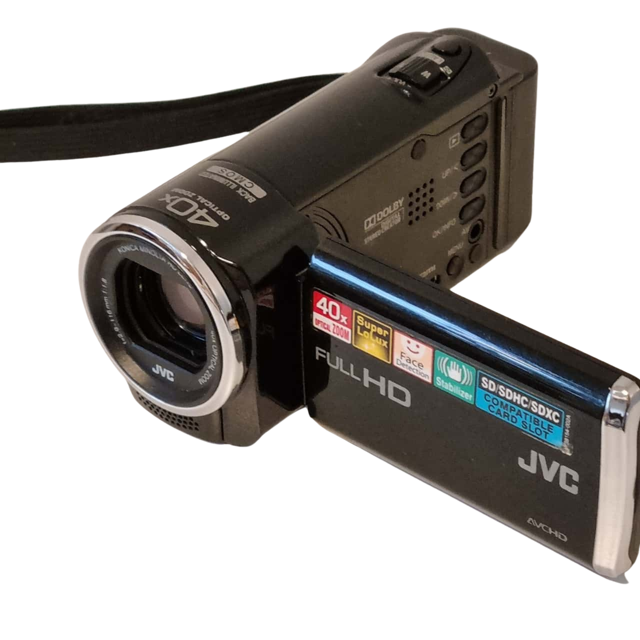 JCV Mini camcorder. Not tested. As Is. Sell for Parts. Comes with a bag.(s)