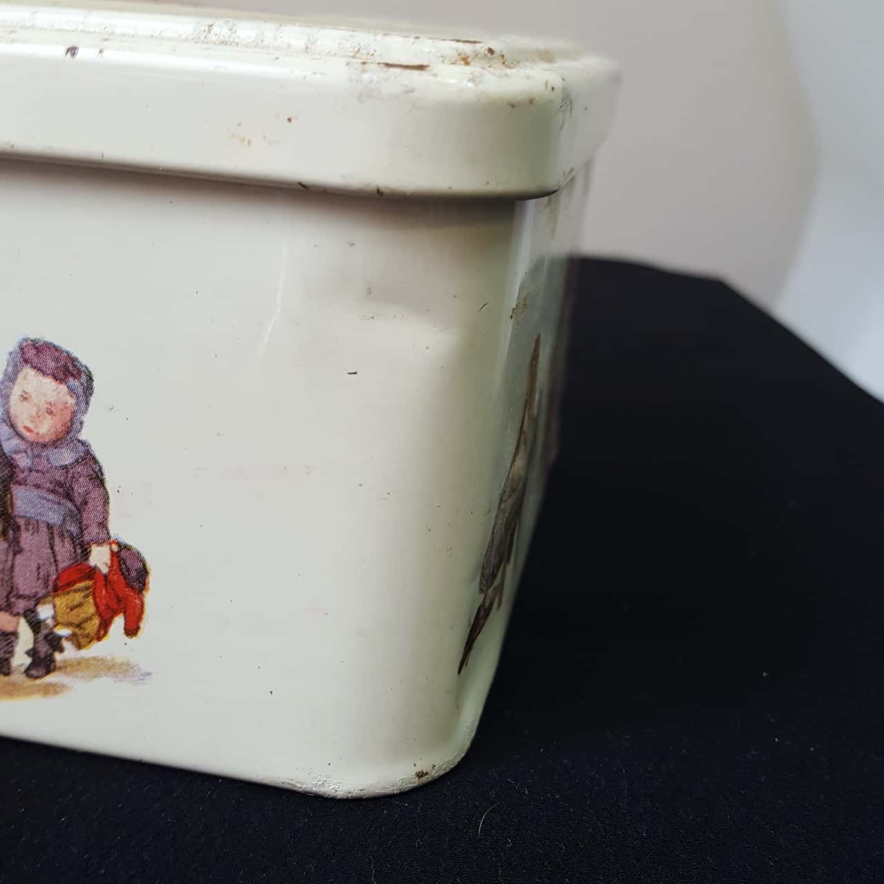 On Sale ! Vintage Massilly French Biscuit Tin See Description (s)