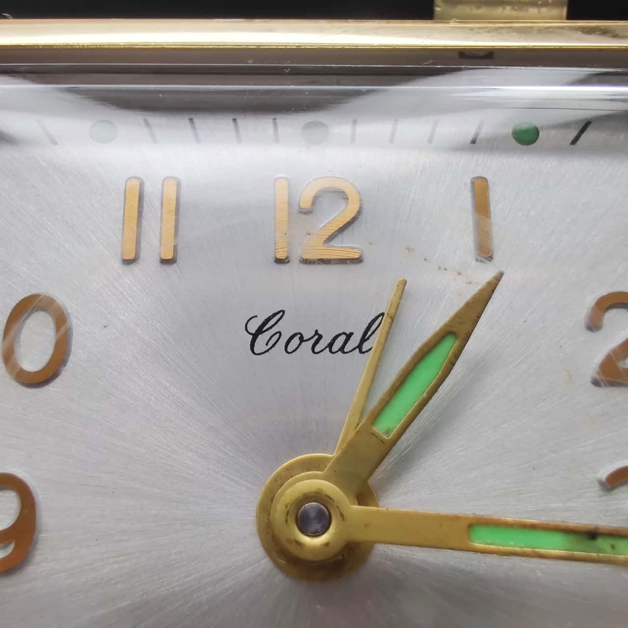 VINTAGE TRAVEL ALARM CLOCK - Cased CORAL Light Alarm (s)