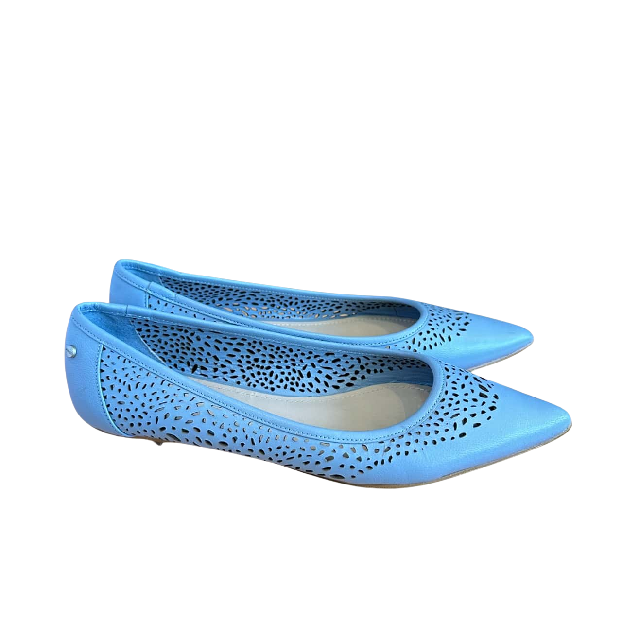 Mimco Women's Size 39 Leather Flats Light Blue (s)