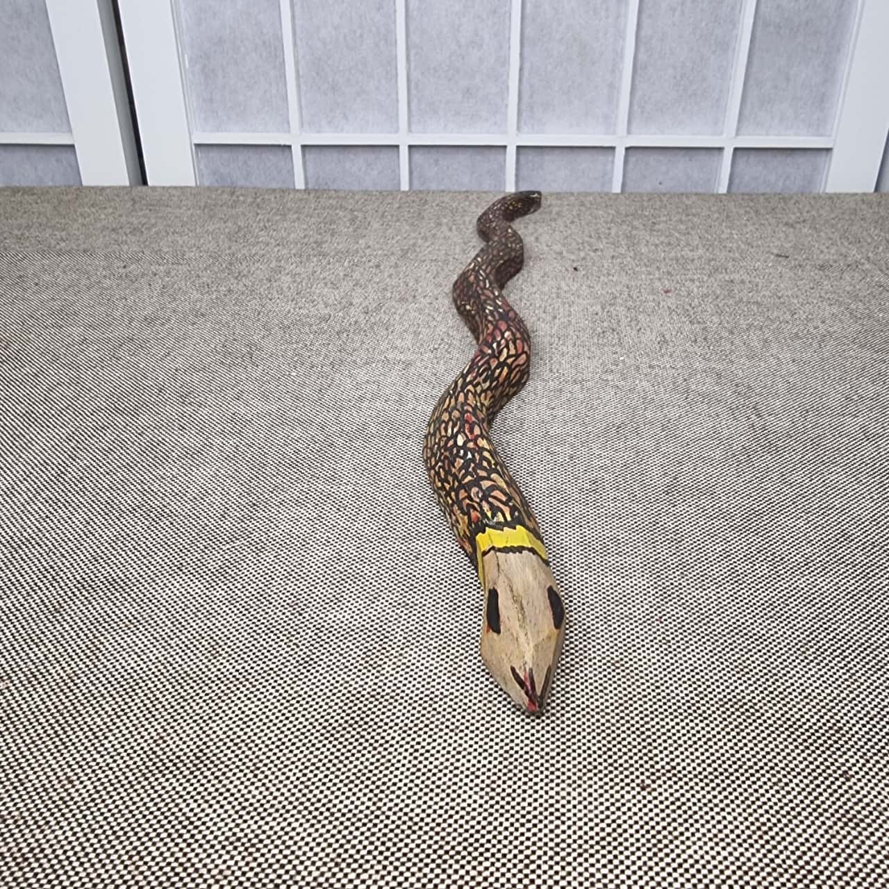 Hand Carved & Painted Wood Snake(s)