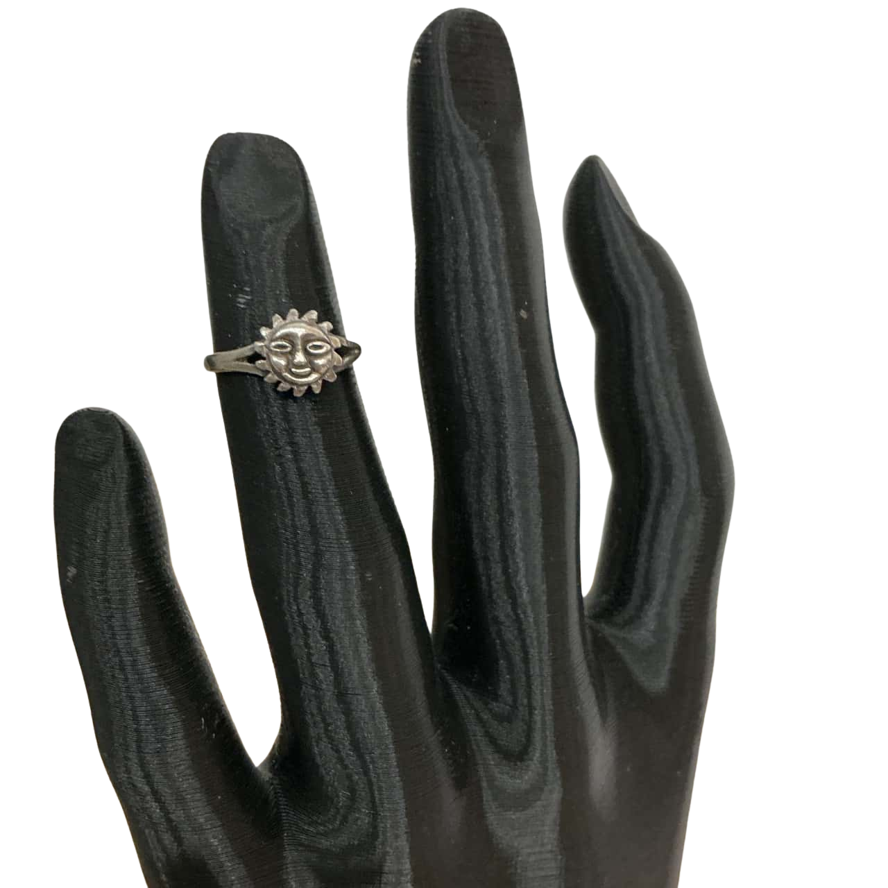 Womens 925 Sterling Silver Smiling Ring