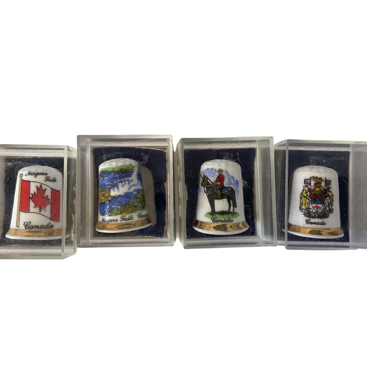 “Finsbury” thimbles fine bone chins - Canada x 4 individual boxes