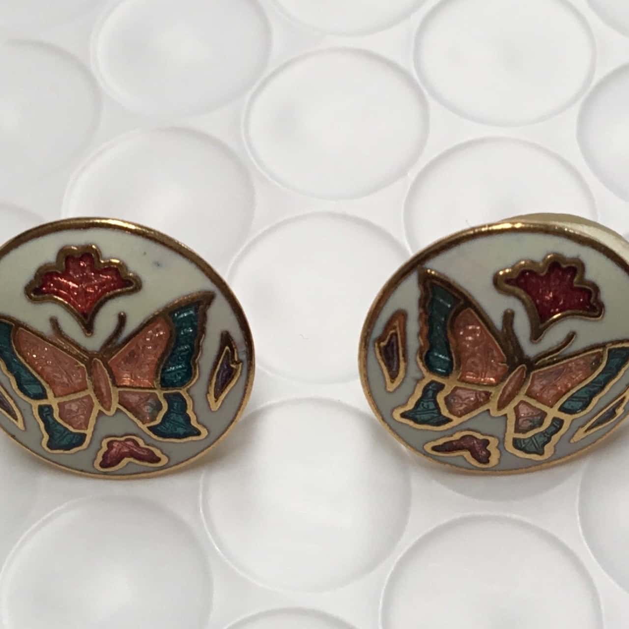 Colourful Enamelled Butterfly Earrings(s)