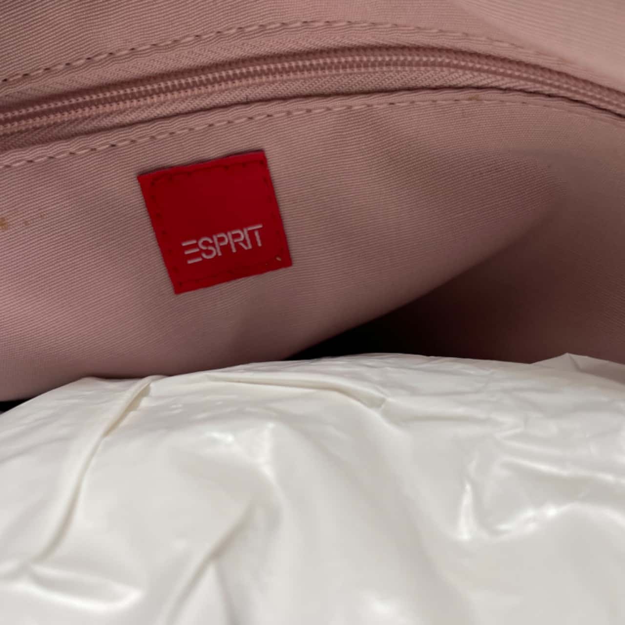 Esprit Womens Cross Body Bag Brown / White Brand New with Tags