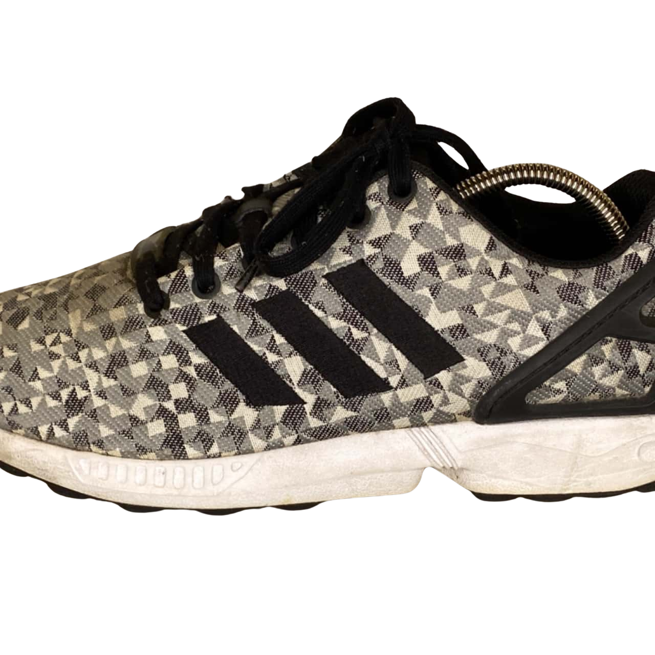 Adidas Mens Sneakers Size 7.5 / 8 Black/ Pattern/ White (s)